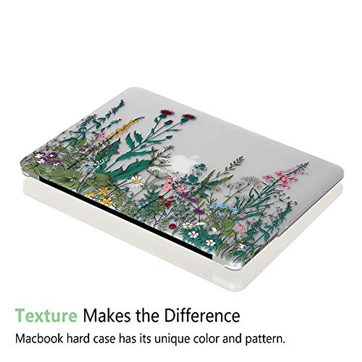 iDonzon Case for MacBook Air 13 inch (A1466/A1369, 2010-2017 Release), 3D Effect Matte Clear See Through Hard Cover & Keyboard Cover Only Compatible Older Version Mac Air 13.3 inch - Garden Flowers