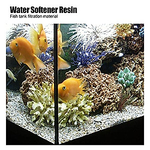 500ML Water Softener Resin Media,Aquarium Water Softener Pillow Exchange Filter Reducer Water Softener Resin for Well Water or City Water