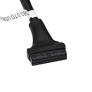 SinLoon USB 3.0 Header to USB 2.0, USB 3.0 19 Pin Female to USB 2.0 9 Pin Connectors Motherboard Cable for Data Transmission 2-Pack (19Pin Female)
