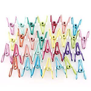 Zalduig Chip Clips，30PCS PVC Coated Material Food Packaging Clip, Clips Bag Clips，Bag Clips，Clips for Package，Chip Clip，Clothes Pins（Mixed Colors 30pcs） ,11.5 x 4.72 x 1.06