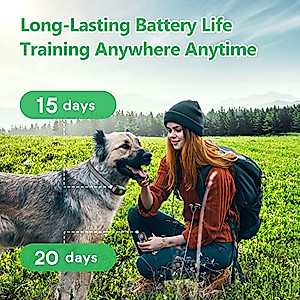 Dog Shock Collar,IPX7 Waterproof Dog Training Collar with 3Safe Training Modes,Beep,Vibration and Adjustable 0-16 Shock Levels,PORUIS Rechargeable Dog E-Collar for 8-120lb Dogs with 1640ft Remote