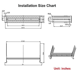 Naweisz 19 Inches Rack Mount Adjustable DIN-Rail Bracket 2U Height Used for Media Converter, Ethernet Switch, Industrial PoE Switch,Power Supplies Server Racks and Cabinet (Black)