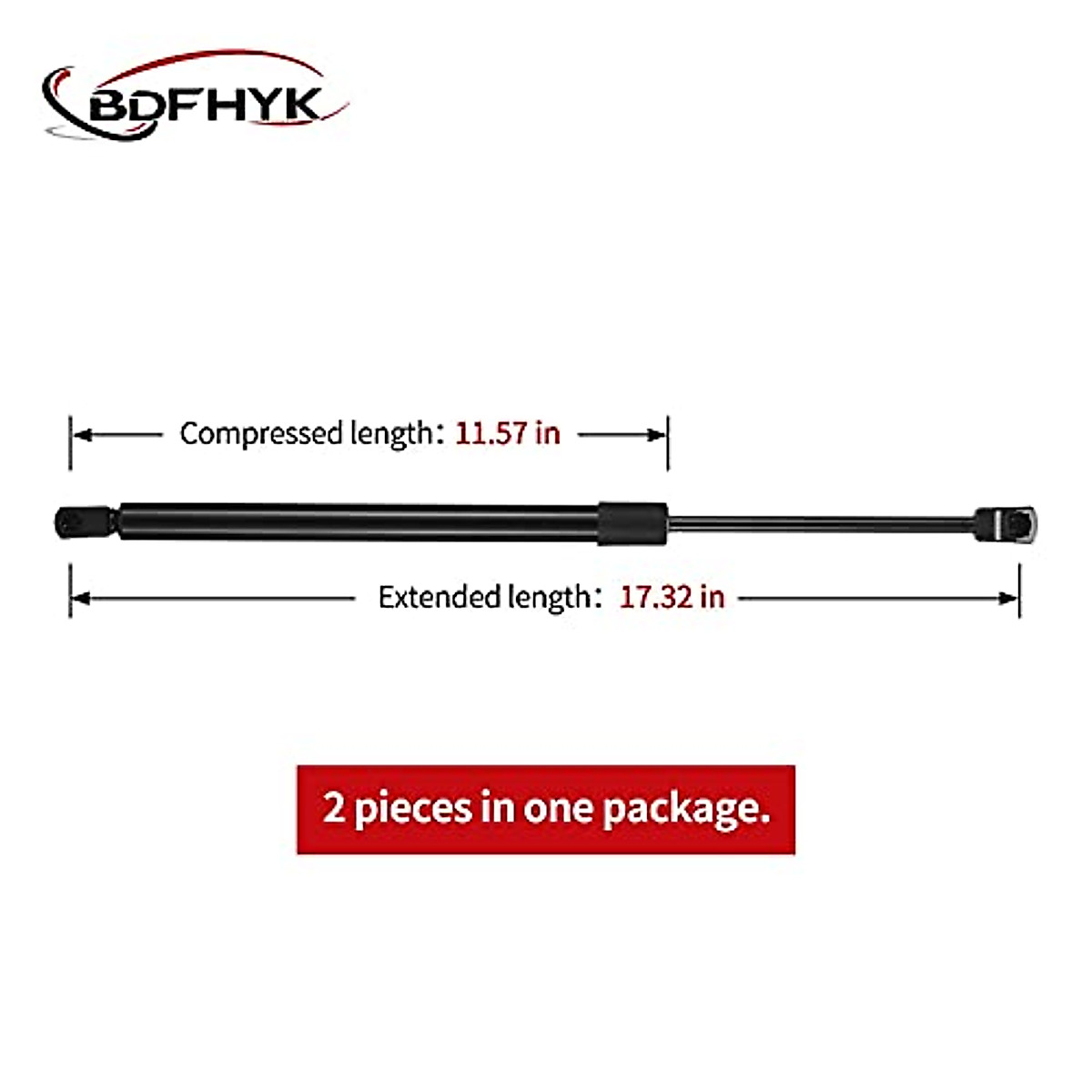 Gas Charged Hood Lift Support Struts for F-250 F-350 F-450 F-550 Super Duty Excursion 1995-2007 4339 Gas Spring strut Shock, 2 PCS