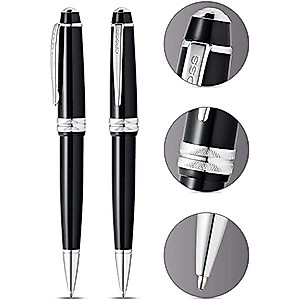 Cross Bailey Light Polished Resin Refillable Ballpoint Pen, Medium Ballpen, Includes Premium Gift Box - Black