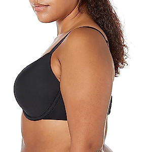 Amazon Essentials Deep Plunge Bras for Women, Lightly Lined, Pack of 2, Black/Soft Petal, Size 40A