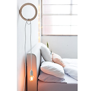 Plug in Hanging Light Kit, Retro Hanging Lights with Plug in Cord, E26 E27 Industrial Pendant Light Fixture, 9.8 FT Cord with On/Off Switch Hanging Lamp for Living Room Bedroom 2 Pack (White)