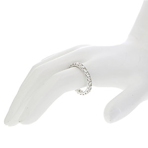Vir Jewels 2 cttw Diamond Wedding Anniversary Band for Women Full Eternity Diamond Engagement Ring 14K White Gold Round Prong Set Size 7.5