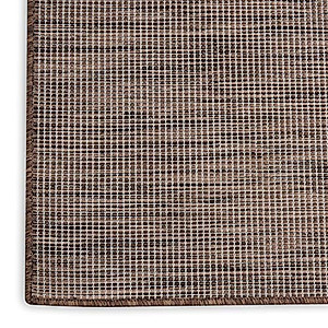 Nourison Positano Indoor-Outdoor Natural 8' x 10' Area Rug, Easy Cleaning, Non Shedding, Bed Room, Living Room, Dining Room, Backyard, Deck, Patio (8x10)