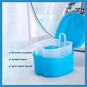 Home False Guard With Bath Denture Strainer Holder Guard Brace Travel Brush Basket Storage Mouthguard Container Rinsing Accessories Travel Outdoor Denture For Teeth Sugar Holder Container