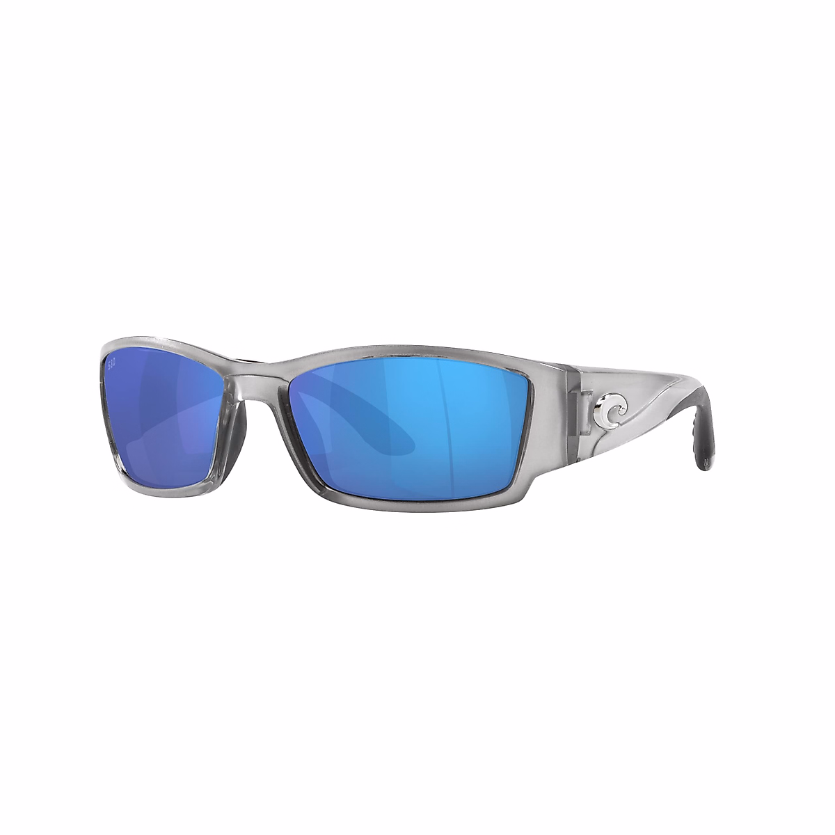 Costa Del Mar Man Sunglasses Silver Frame, Blue Mirror Lenses, 61MM