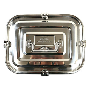 TULGIGS Stainless Steel Rectangular Kimchi Food Storage Container (5L / 168oz / 10.6")
