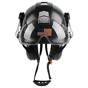 Safety Helmet Hard Hat with Visor and Ear Protection Adjustable Lightweight Vented ABS Work Helmet for Men and Women 6-Point Suspension ANSI Z89.1 Approved Ideal for Industrial & Construction