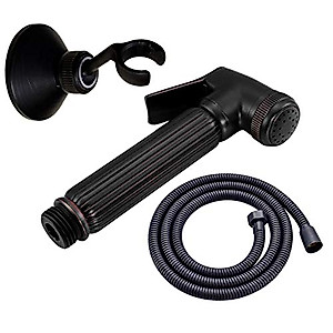 ifgswopq Hand Held Bidet Shower Bidet Sprayer Black Copper Bidet Sprayer Toilet Bidet Faucet Lavatory Gun Bathroom Flushing Tap