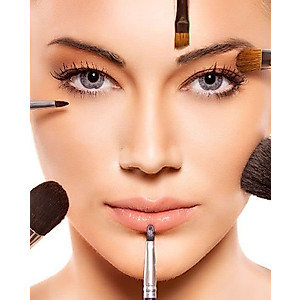 Bynetta Makeup Brushes 20 Pcs Professional Eye Shadow Set Powder Foundation Eyeshadow Eyeliner Lip Cosmetic Brushes with Soft Synthetic Wool (Black)