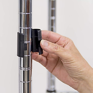 Akro-Mils AWP54UPRIGHT 54-Inch NSF Certified Industrial Grade Chrome Wire Shelf System Upright Leg Post Poles, (4 Pack)