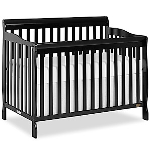 Dream On Me Ashton 5-in-1 Convertible Crib in Black, Greenguard Gold Certified , 50x36x44 Inch (Pack of 1)