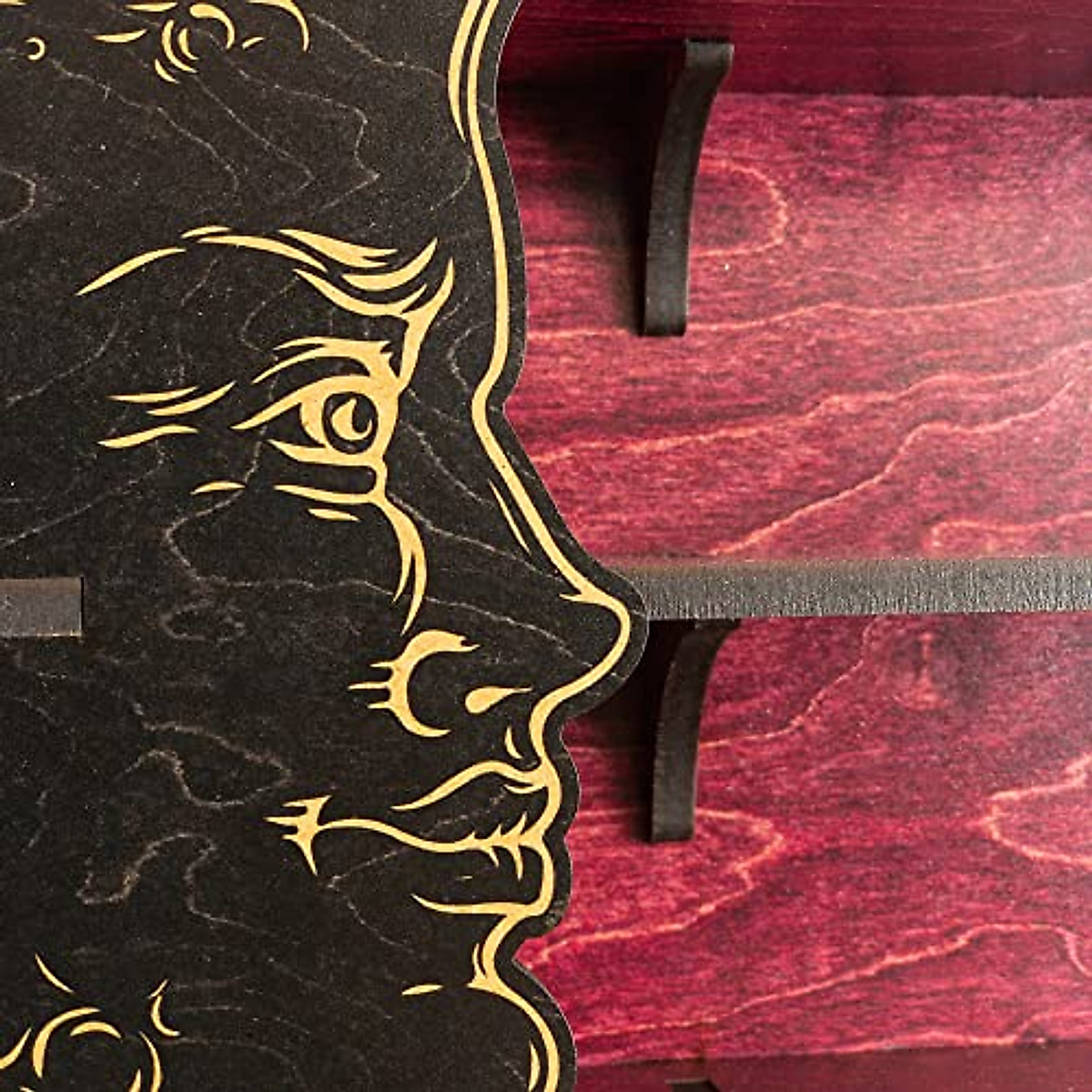 Standish House 10-Inch Handmade Moon Shelf for Stones and Crystal Display - Handcrafted Wood Accent Shelf - Crescent Moon Phase Wall Decor - Enchanting Crystal Display Shelf - Boho Home Decor