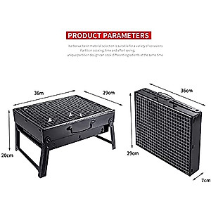 Stainless Steel BBQ Barbecue Grill Charcoal Portable Barbecue, Smoker Grill for Outdoor Cooking Camping Picnic Outdoor Garden Charcoal BBQ Grill Party Suitable for 3 to 5 People