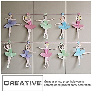 Abaodam 2 Sets Happy Birthday Banner Ballerina Dance Banner Ballet Girls Garland Bunting Banner for Kids Girls Birthday Baby Shower Bridal Shower Party Decorations