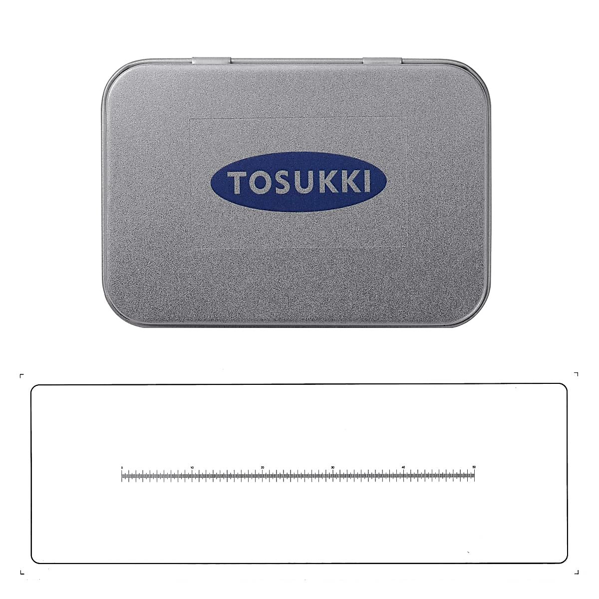 TOSUKKI 0.1mm Microscope Reticle Micrometer,Clear Micrometer Measuring Ruler, Microscope Micrometer Calibration Ruler Slide