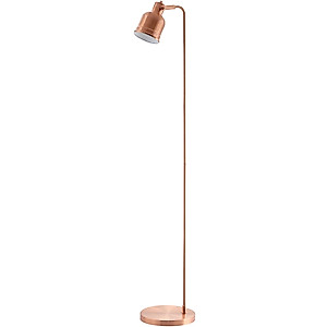 JONATHAN Y JYL6113A Brandon 57" Metal Task LED Floor Lamp, Contemporary, Transitional, Modern, Minimalist, Office, Living Room, Dining Room, Bedroom, Kitchen, Foyer, Hallway, Copper