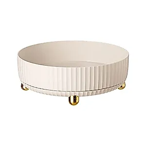 Rotatable Modern Round Tray,360°Rotating Spice Storage Rack,11" Lazy Susan Turntable Organizer,Cosmetic Makeup Vanity Tray for Storage Jewelry,Perfume&Kitchen Condiment,Suit for Home Decorative