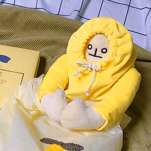 MGFAION 16 Inch Banana Doll Plush Stuffed Man Toy with Magnet, Funny Changeable Pillow Stress Release Hugs Toys Christmas Birthday Gifts for Kids Boys Girls