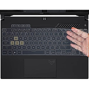 Keyboard Cover for 2023 2022 ASUS TUF Gaming F15 FX507ZM FX507ZC FX507VU / A15 FA507NU / A16 FA617NS / TUF Dash 15 FX517ZM, TUF Gaming F17 FX707 / A17 FA707 FA707RM 17.3" Gaming Laptop -Clear