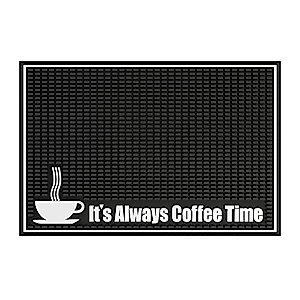 Highball & Chaser Premium Coffee Mat 18in x 12in. 1cm Thick Durable Kitchen Counter-Coffee Bar Accessories Fit Under Coffee Maker Coffee Pot Espresso Machine Mat