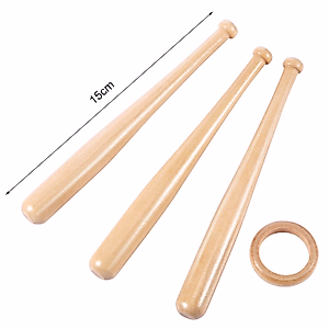 Honoson 1 Pack Baseball Stand Baseball Holders for Balls Display Baseball Bat Wooden Display Stand Holder Display Baseball Centerpieces for Tables for Kids and Sports Lover (Wood Color)