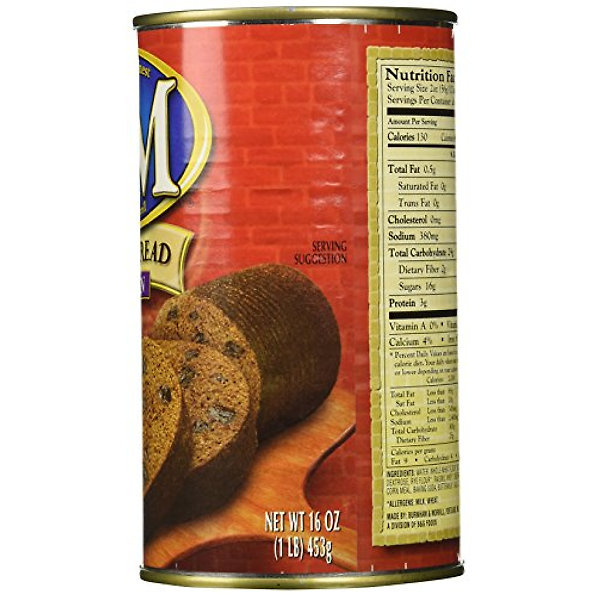 B&M Brown Bread, Raisins, 16 Ounce