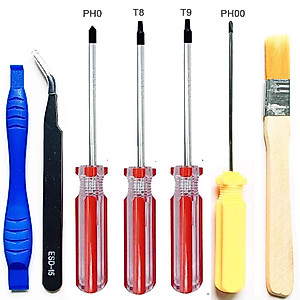 SIKAMI T8 T9 Torx Security Phillips PH00 PH0 Screwdriver Tool Set for PS5 Playstation PS4 PRO/PS4/PS4 Slim teardown cleaning Disassembly PS4 Controller(Set2)