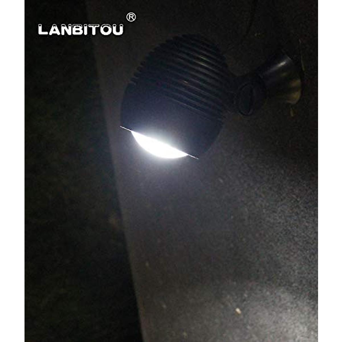 LANBITOU Solar Spotlights Outdoor,Waterproof Solar Landscape Spot Lighting for Flag Yard Wall Garden Pathway Trees Patio - White