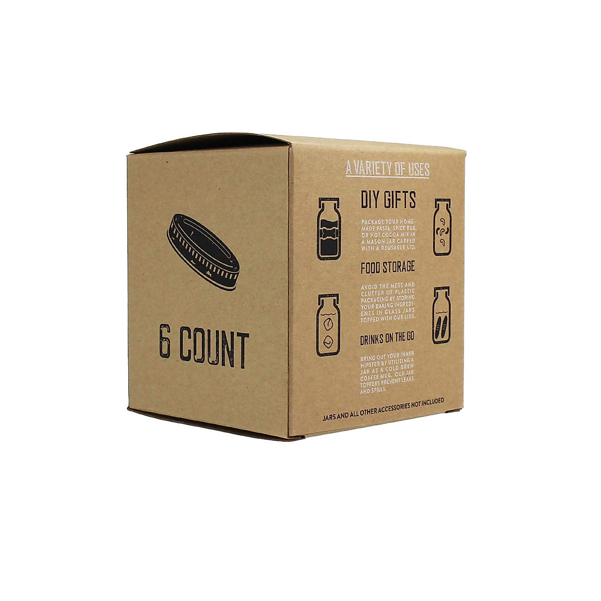 Trellis + Co. 316 Stainless Steel Wide Mouth Mason Jar Lids - 12 Pack - for Storage, Dry Goods, Pickling, Gifts - Durable & Rustproof - Mason Jar Tops