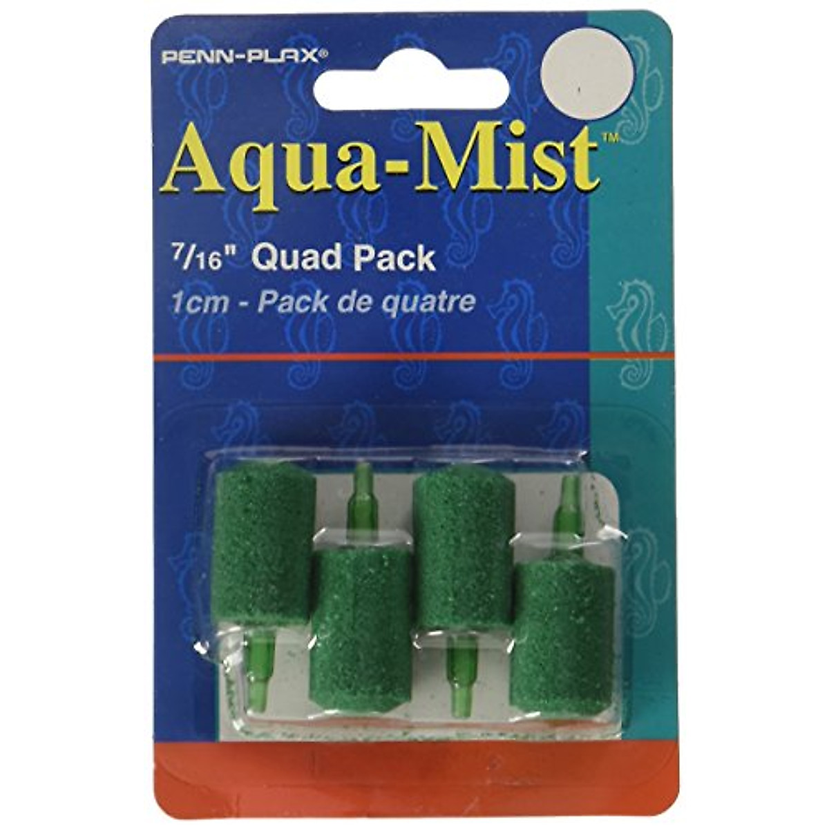 Penn-Plax AS6Q 4-Pack Aqua Mist Air Stone Cylinder Aerator for Fish Tank | Easy to Install to Your Pump | Aerates Your Tank