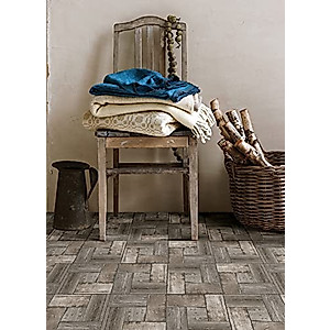FloorPops Northwoods Peel & Stick Floor Tiles,Brown