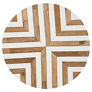 Signature Design by Ashley Cartley Accent Table, White & Light Brown
