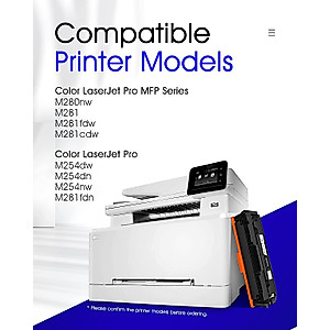 GPC Image Compatible Toner Cartridge Replacement for HP 202A CF500A 202X to use with HP Color Pro MFP M281fdw M281cdw M254dw M281fdn M254 M281 Toner Printer (Black Cyan Yellow Magenta, 4-Pack)