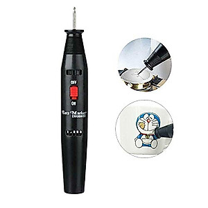 Electric Engraving Machine Mini DIY Etcher Engraving Carve Machine Tool Kit with Diamond Tip Bit to Engrave on Metal Glass Ceramic Plastic Wood Jewelry Stone