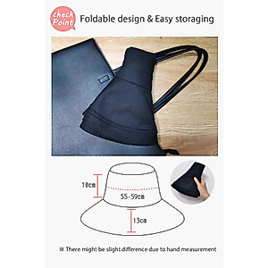 DRIONO Wide Brim Bucket Hat - UPF50+ Protection Travel Beach Sun Hat with Semi-Rigid Adjustable Foldable Brim (Wheat)