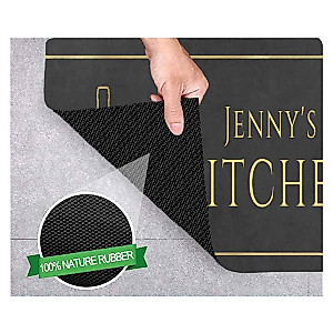 Custom Kitchen Rugs - Personalized Kitchen Mat for Floor Decor Absorbent Kitchen Mat Fits Sink Side - Non-Slip Bottom Comfort Mat Easy to Clean(17"x48")