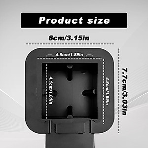 Trailer Hook Dust-Proof Plug, 1.9 Inch Hitch Cover Trailer Hitch Cover,Square Mouth Protection Cover Traction Cover Suitable for Most Cars and Trailers,Car Accessories (Black)