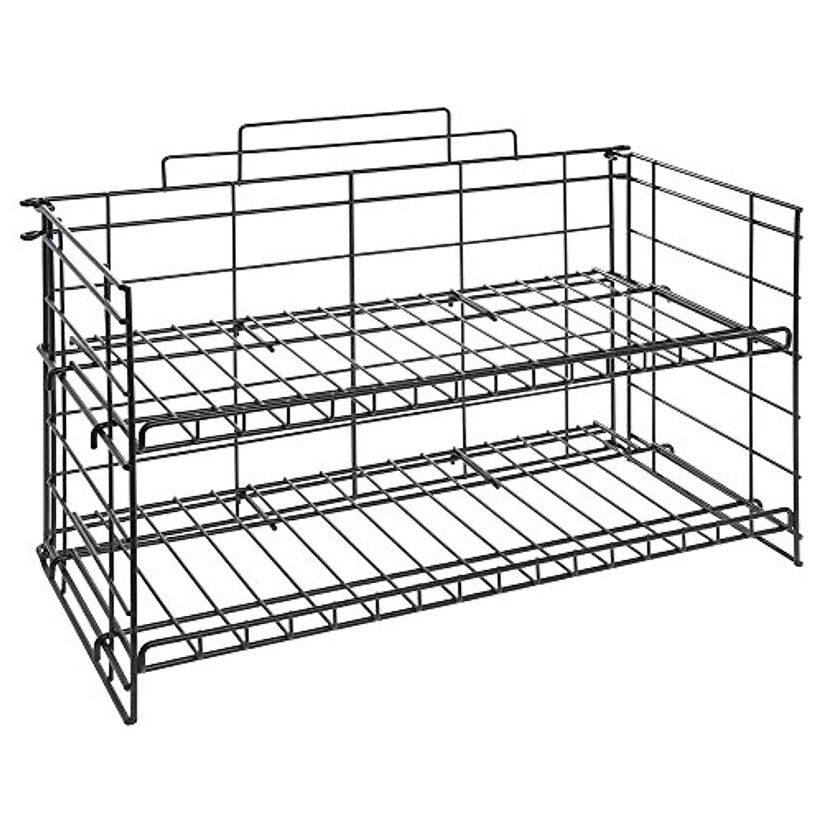 Countertop Shelf Rack Rectangular Black Wire- 20"L x 12"D x 10"H