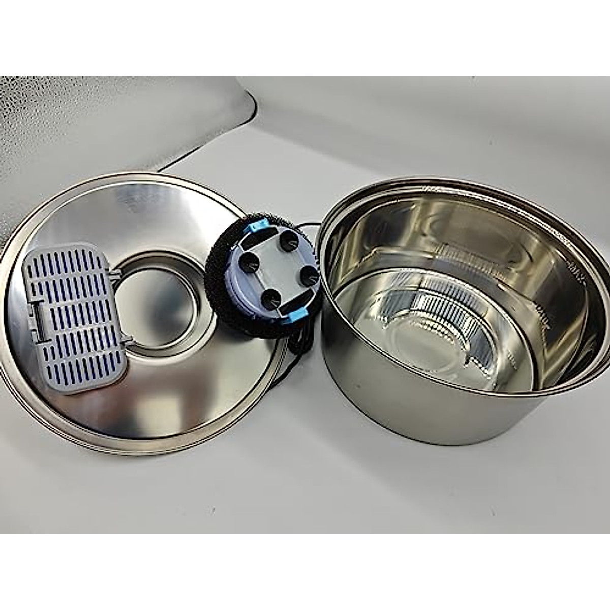 KOOGMOON Cat Water Fountain Stainless Steel, 108oz/3.2L Automatic Cat Fountain, Multi-Filtration, Easy to Clean, Ultra Silent Dog Water Dispenser for Cats, Dogs and Other Pets