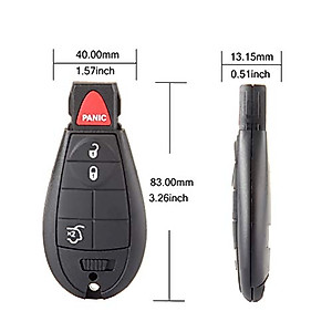 AZHZ 433MHZ Uncut Keyless Entry Remote Control Car Key Fob Simple Key Programmer Fit for 300 2008-2010 for Town & Country 2008-2012 M3N5WY783X