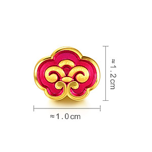 CHOW SANG SANG 999 24K Solid Gold Ruyi Auspicious Charm Bracelet for Women 91502C