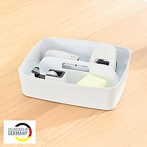 Leitz 53220001 Large MyBox Organiser Tray with Handle, Plastic, Opaque, White;MyBox