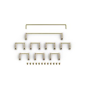 GLORIOUS Keyboard Stabilizer GSV2 Kit for Mechanical Keyboards, Gold Wire and Premium Polymer, MX Compatible, Easy Screw-in, PCB Mount, Enhanced Sound on GMMK 2, PRO & Numpad (2u, 6.25u, and 7u)