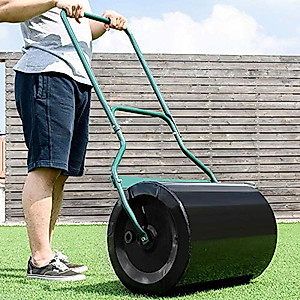 Goplus Lawn Roller, 16 Gallon/60 L Heavy-Duty Tow Behind Water/Sand Filled Sod Drum Roller for Garden Yard Park, 16 by 20-Inch