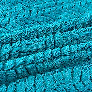 YUSOKI Luxury Faux Fur Throw Pillow Covers-18 x18,Set of 2-Decorative Fuzzy Fluffy Cozy Pillow Cases for Sofa Couch Bedroom Without Insert(Teal/Turquoise,18"x18")